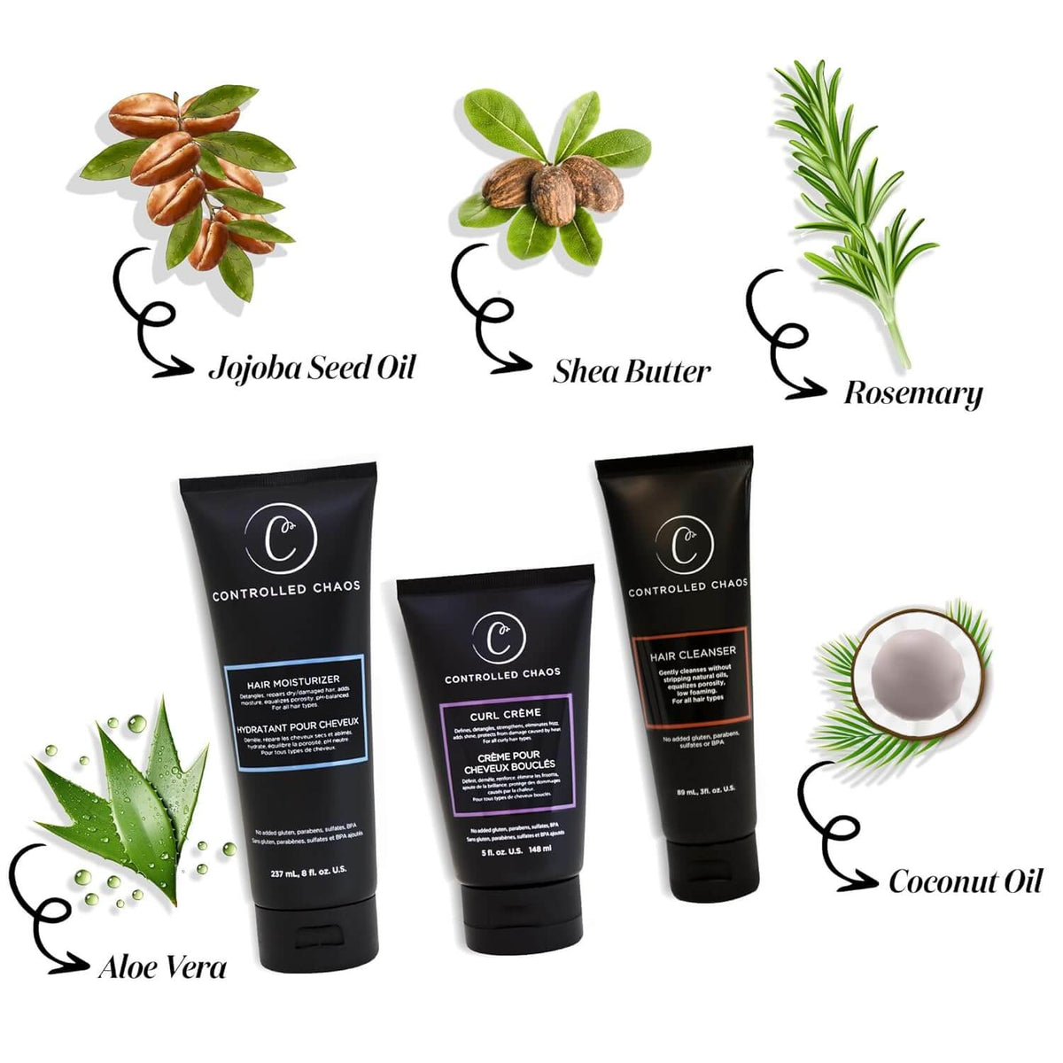Controlled Chaos - Curly Hair Products Set - Bundle Package
